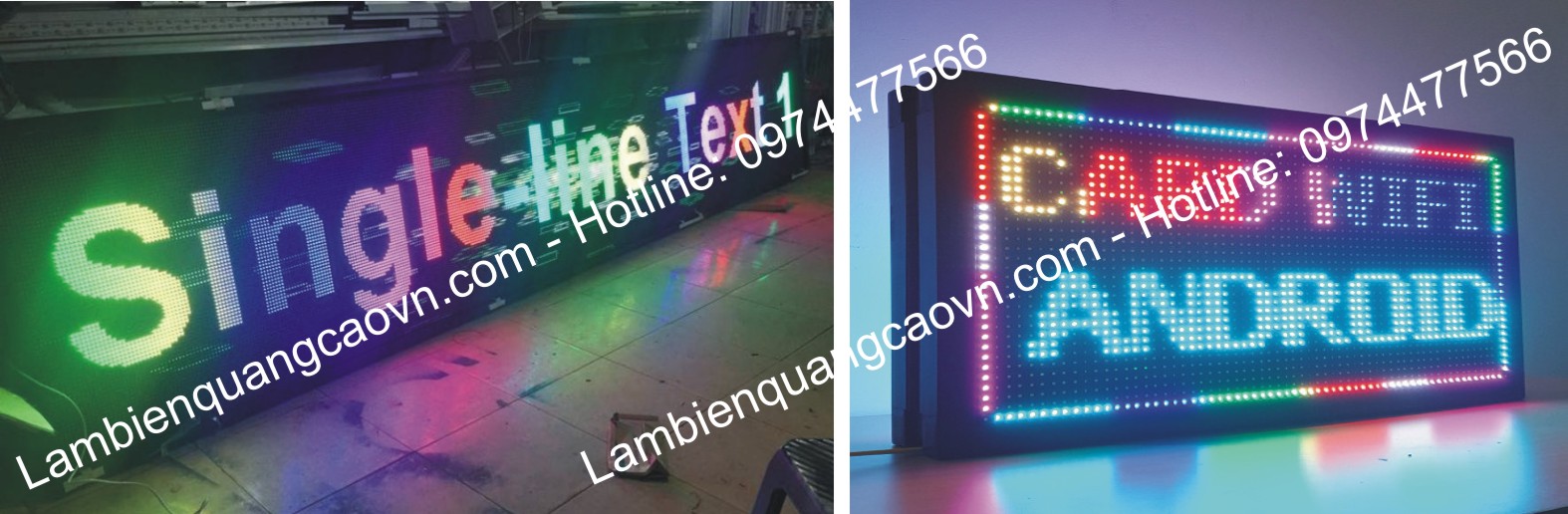 Làm biển quảng cáo LED ma trận - Làm biển quảng cáo