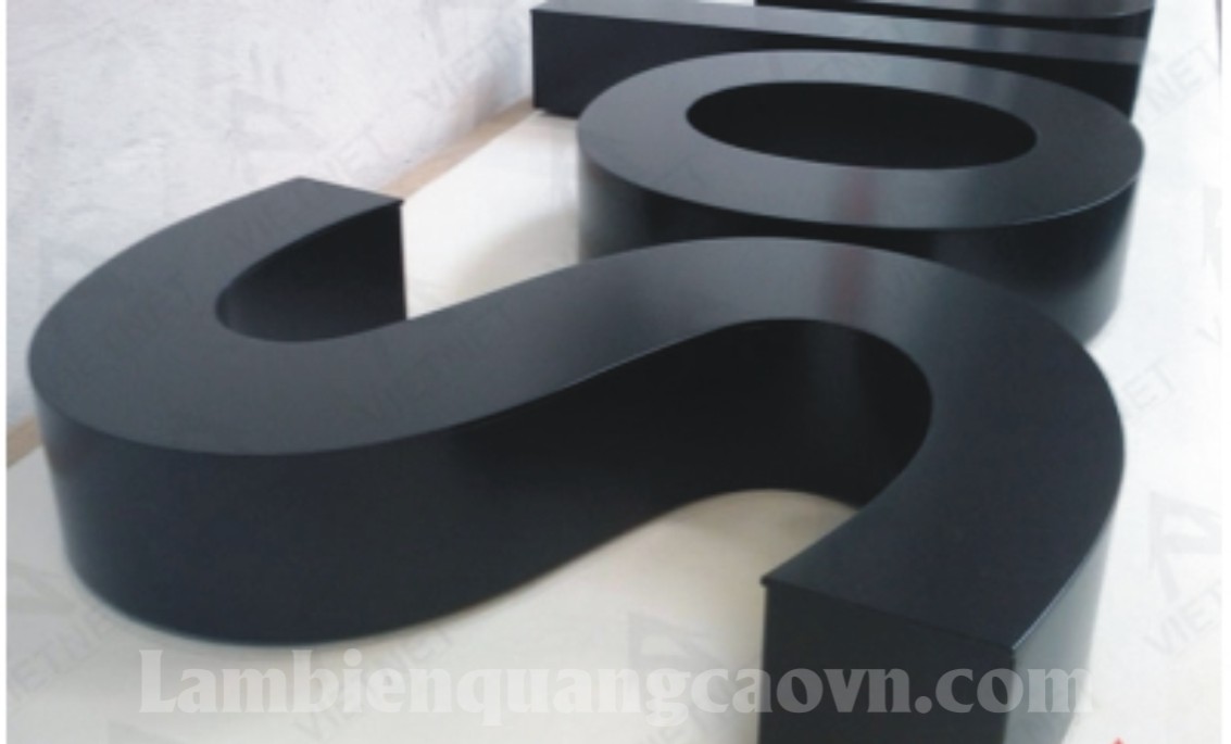 Làm biển hiệu chữ inox đen mới nhất 2025 - Làm biển quảng cáo