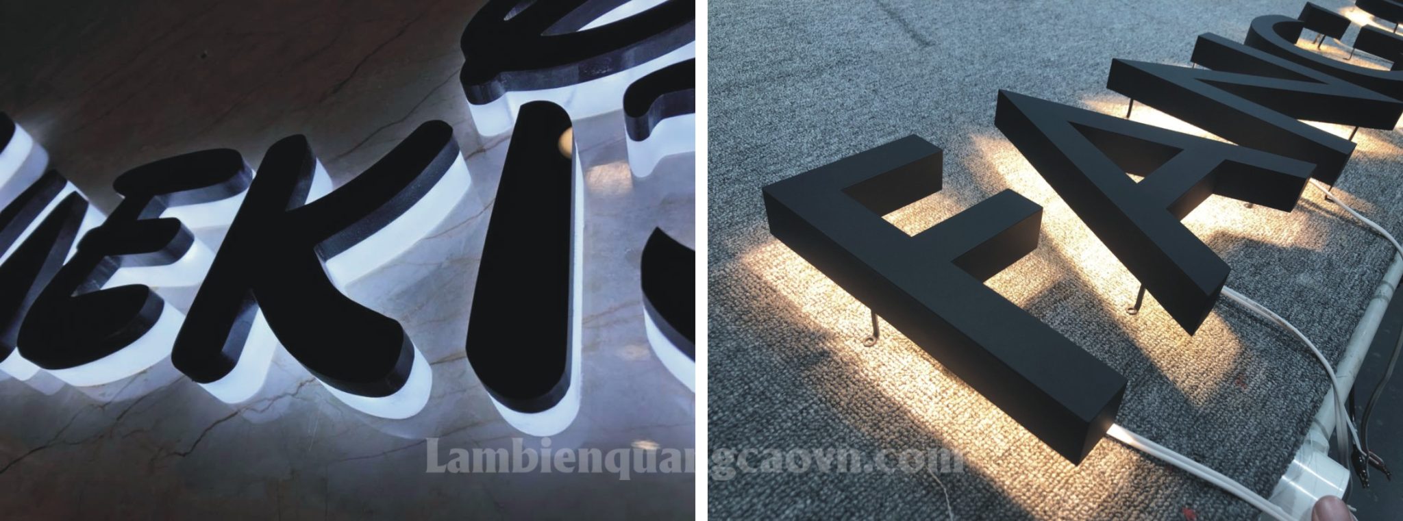 Làm biển hiệu chữ inox đen mới nhất 2025 - Làm biển quảng cáo